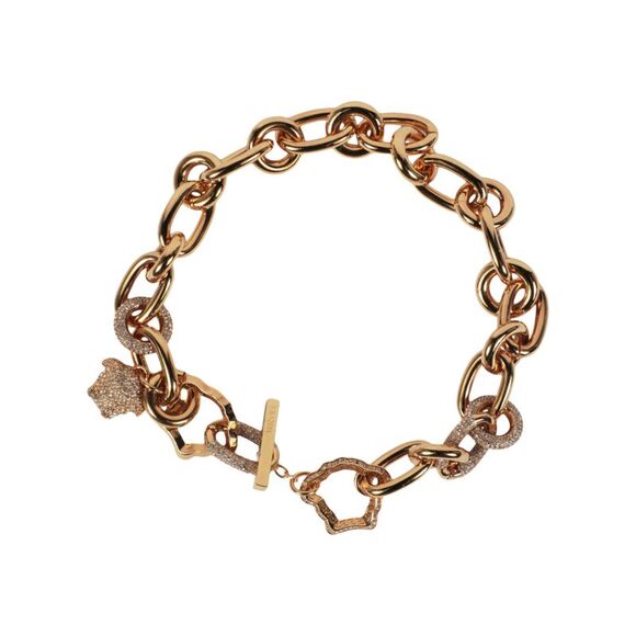 Versace | Jewelry | Versace Crystal Embellished La Medusa Necklace ...